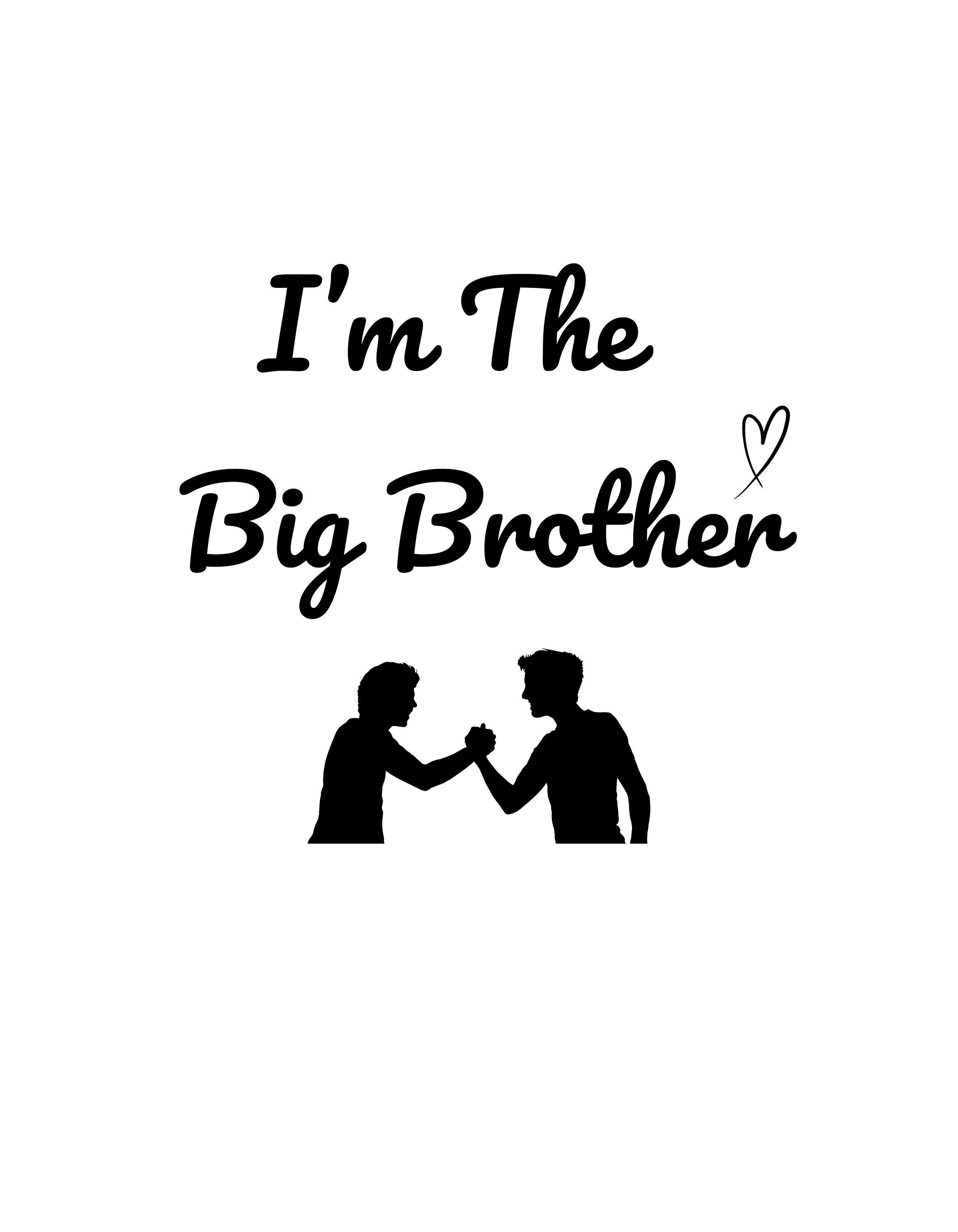Big Brother PNG File, Big Brother Transfer Design, Big Brother Shirt ...