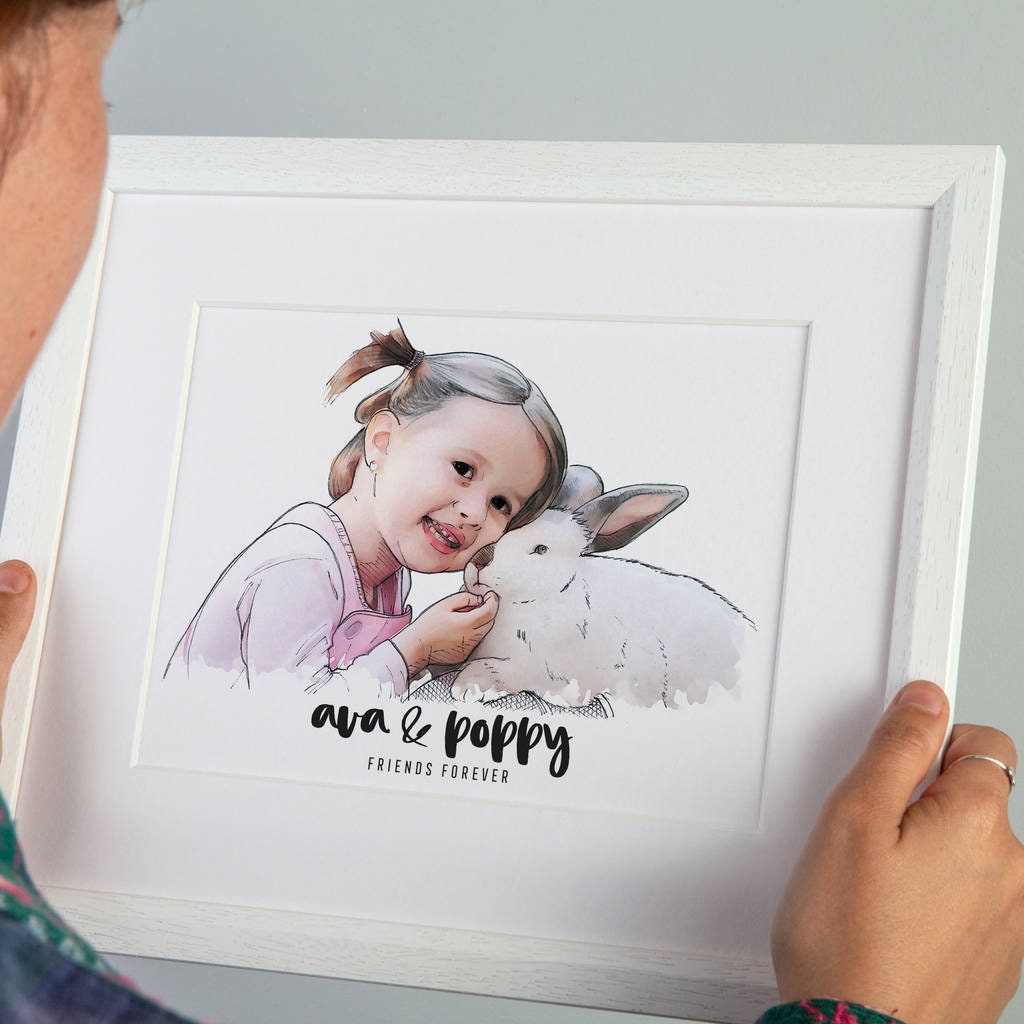 Personalised Family Line Portrait Family Sketch Detailed | Etsy