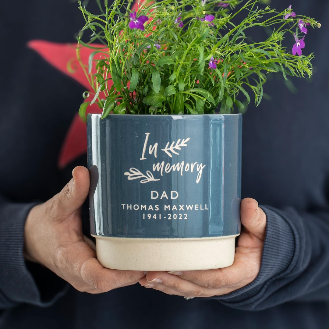 Personalised in Memory Memorial Indoor Plant Pot, in Memory of a Loved ...