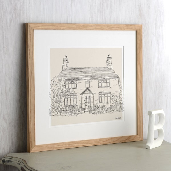 Custom House Sketch Drawing From Photo Housewarming Gift - Etsy