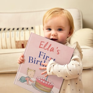 First Birthday Personalised Book | Custom Baby Name Book | 1st Birthday ...