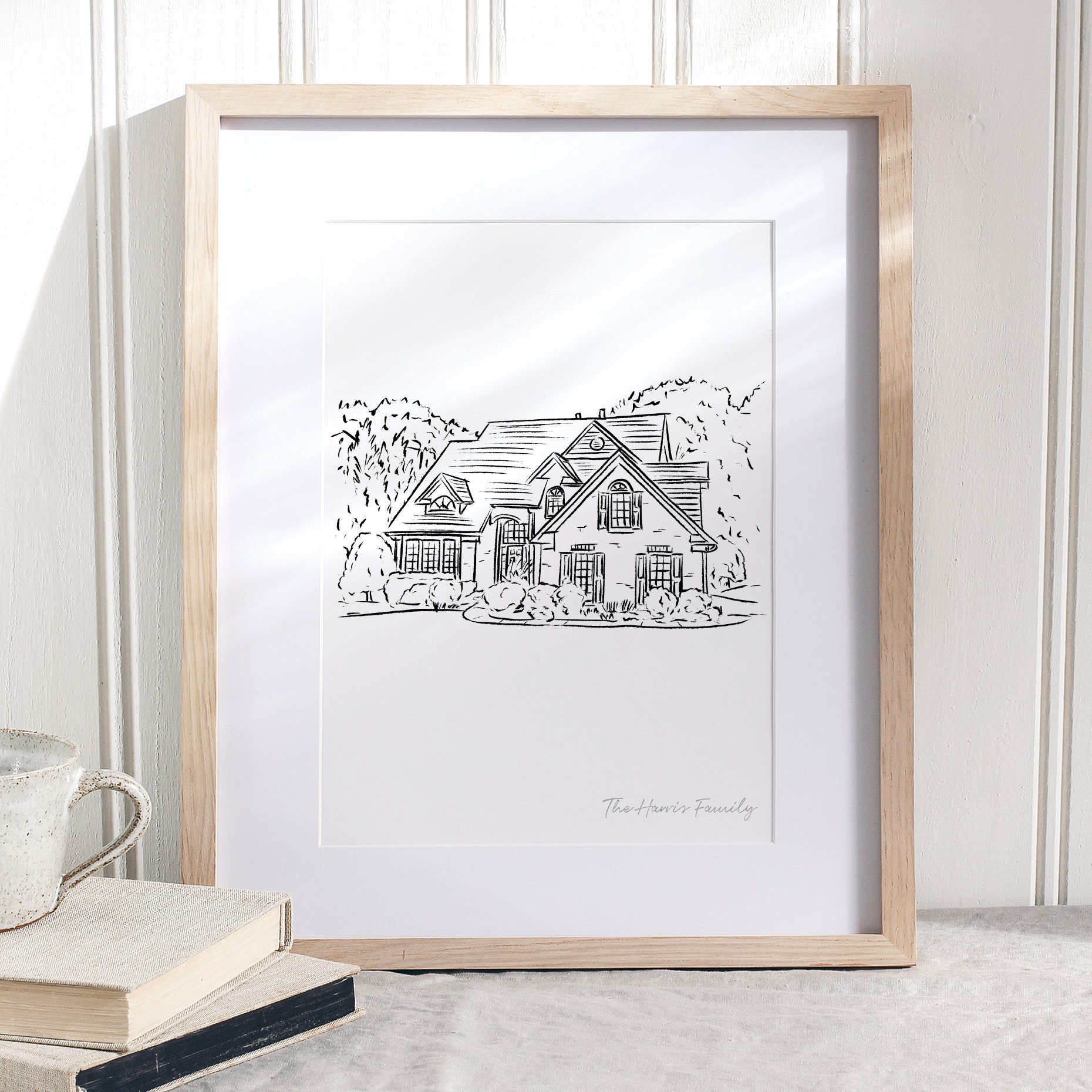 Custom Illustrated House Line Art Print Bespoke Sketch of Any | Etsy UK