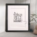 Custom Illustrated House Line Art Print, Bespoke Sketch of Any Building ...