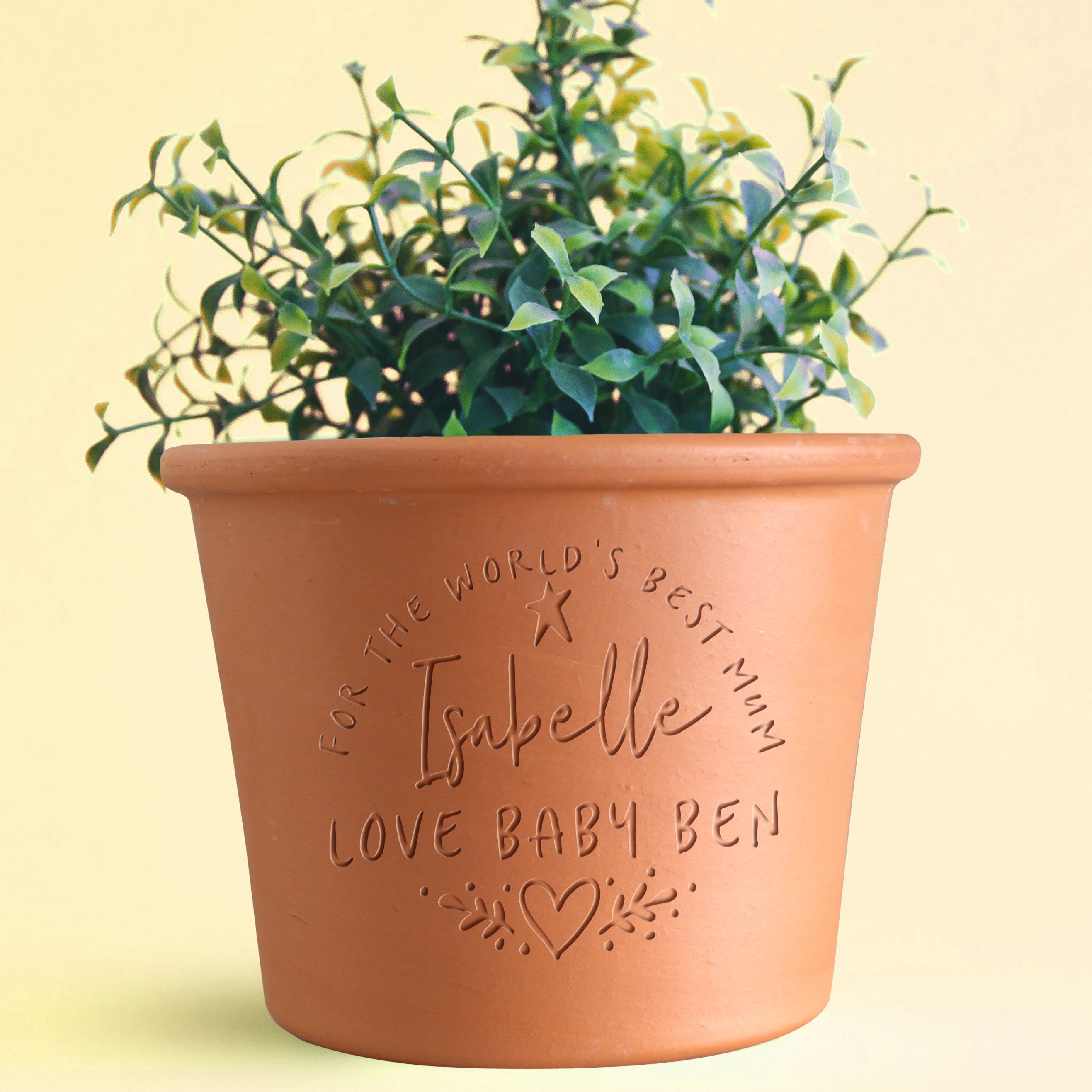 Personalised Engraved Handwritten Terracotta Plant Pot Custom | Etsy UK