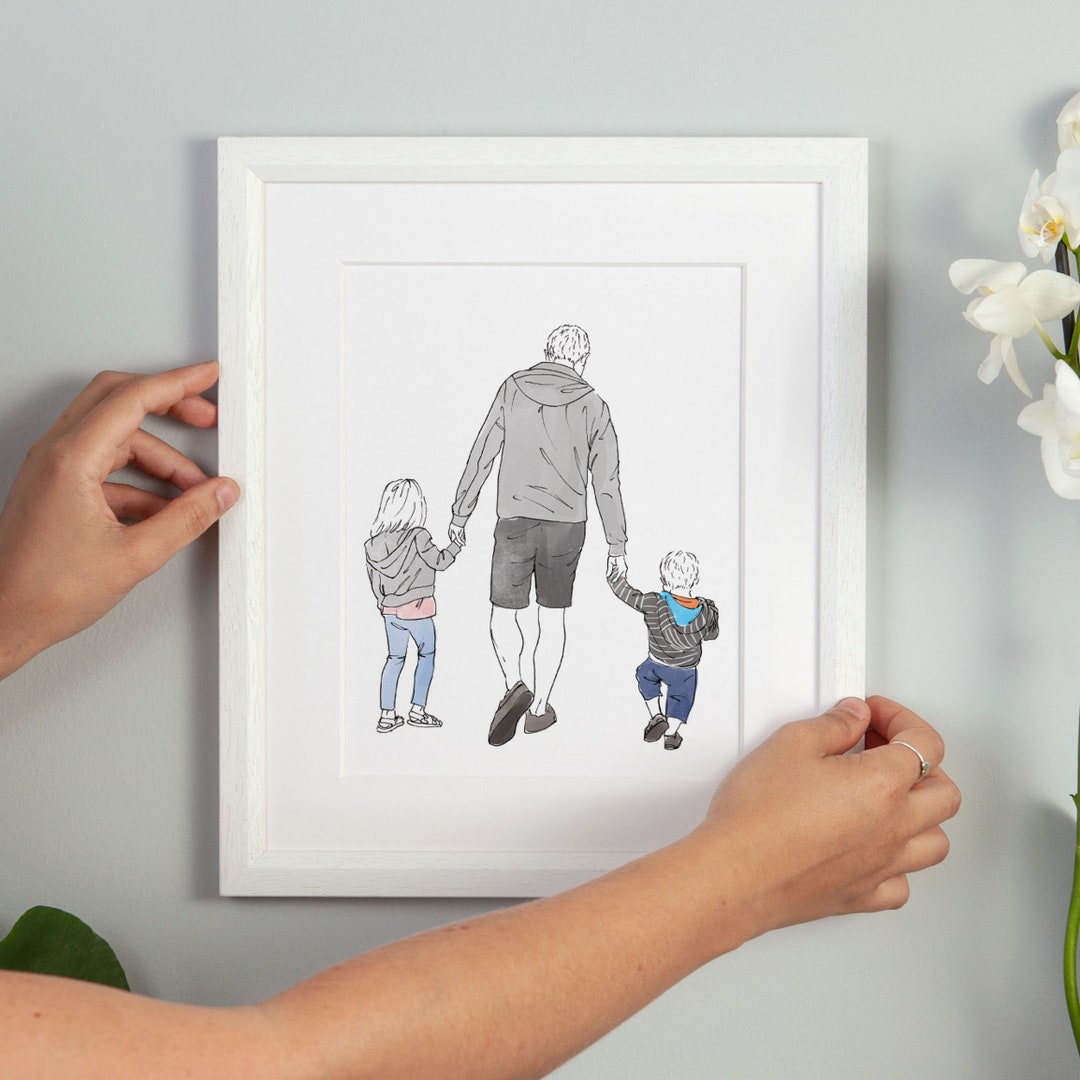 Watercolour Line People Portrait Custom Couple or Family - Etsy