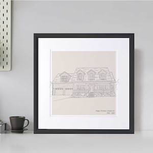 Custom Hand-drawn House Pencil Sketch – Personalised New Home Gift ...