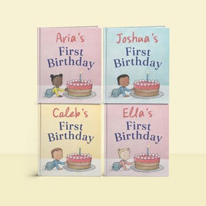 First Birthday Personalised Book | Custom Baby Name Book | 1st Birthday ...