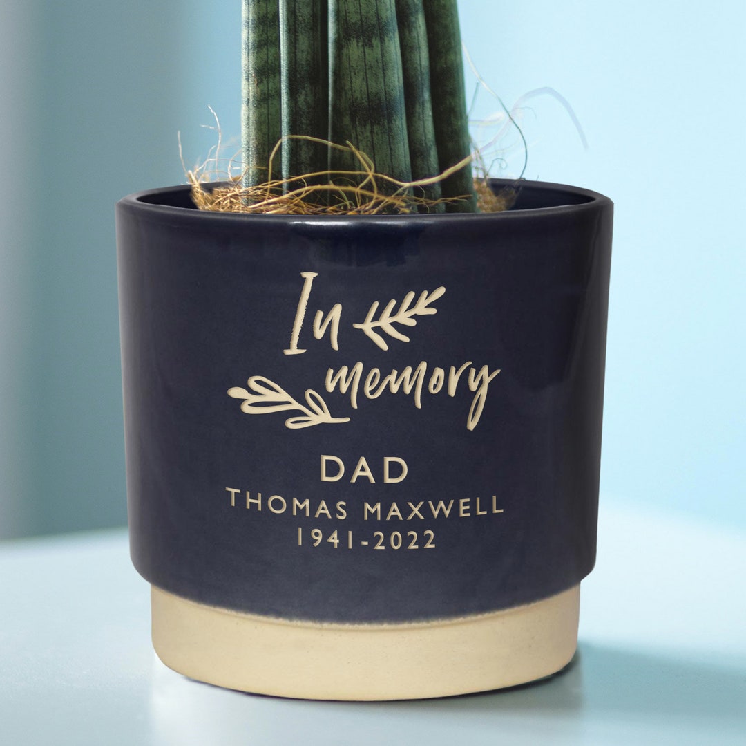 Personalised in Memory Memorial Indoor Plant Pot, in Memory of a Loved ...