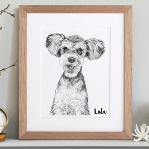 Personalised Pet Sketch, Custom Animal Drawing, Bespoke Portrait, Dog ...