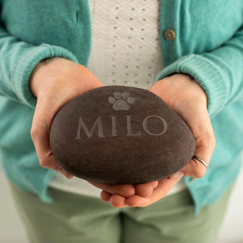 Engraved Rock Cat - Etsy UK