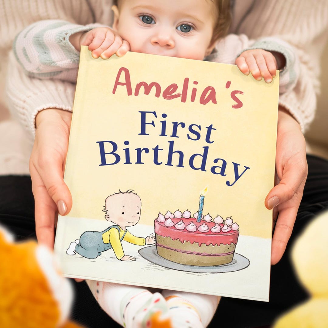 Personalized First Birthday Storybook With Name - Custom Keepsake Gift ...