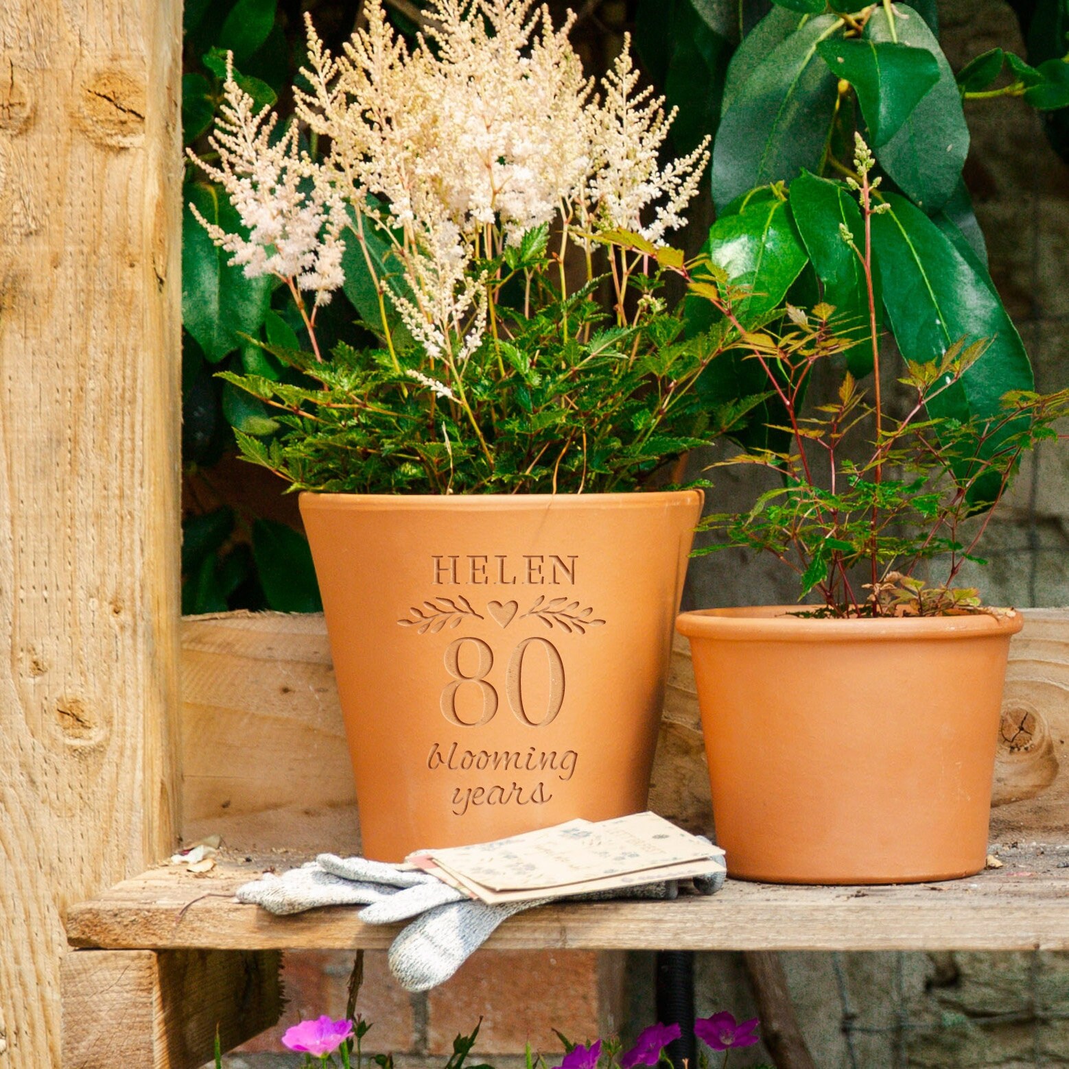 80th Birthday Personalised Plant Pot 80th for Gardeners - Etsy UK