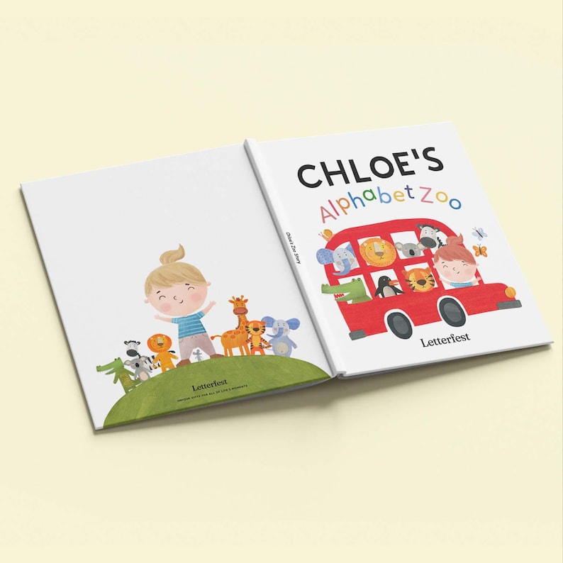 Personalized Book for Kids | Personalized Baby Book | Zoo Alphabet Name ...