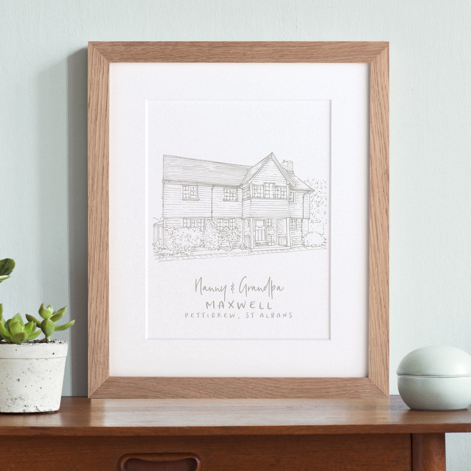 Personalised Hand Drawn House Line Illustration Unique Pen | Etsy
