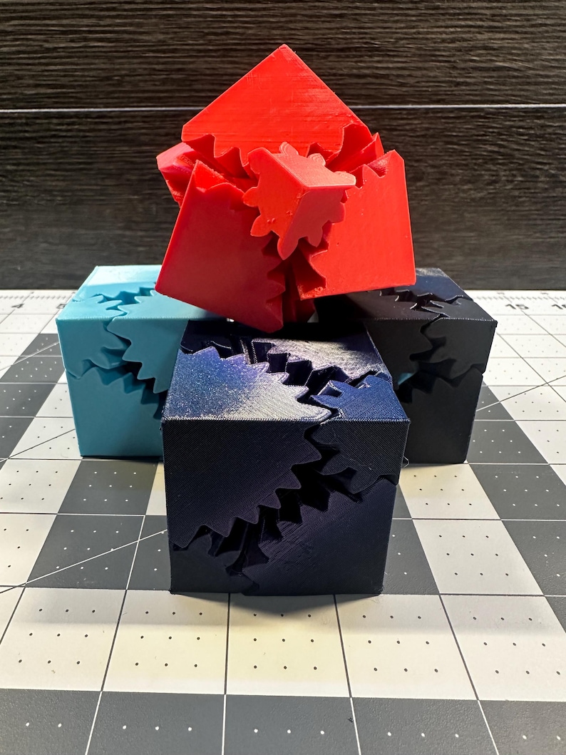 3D Printed Gear Cube - Etsy