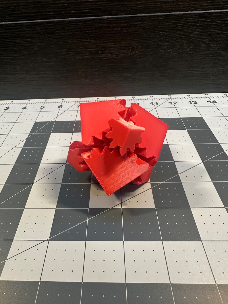 3D Printed Gear Cube - Etsy