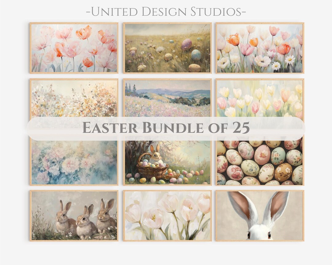Easter FRAME TV Art BUNDLE, Spring Frame Tv Art Set, Easter Tv Art Pack ...