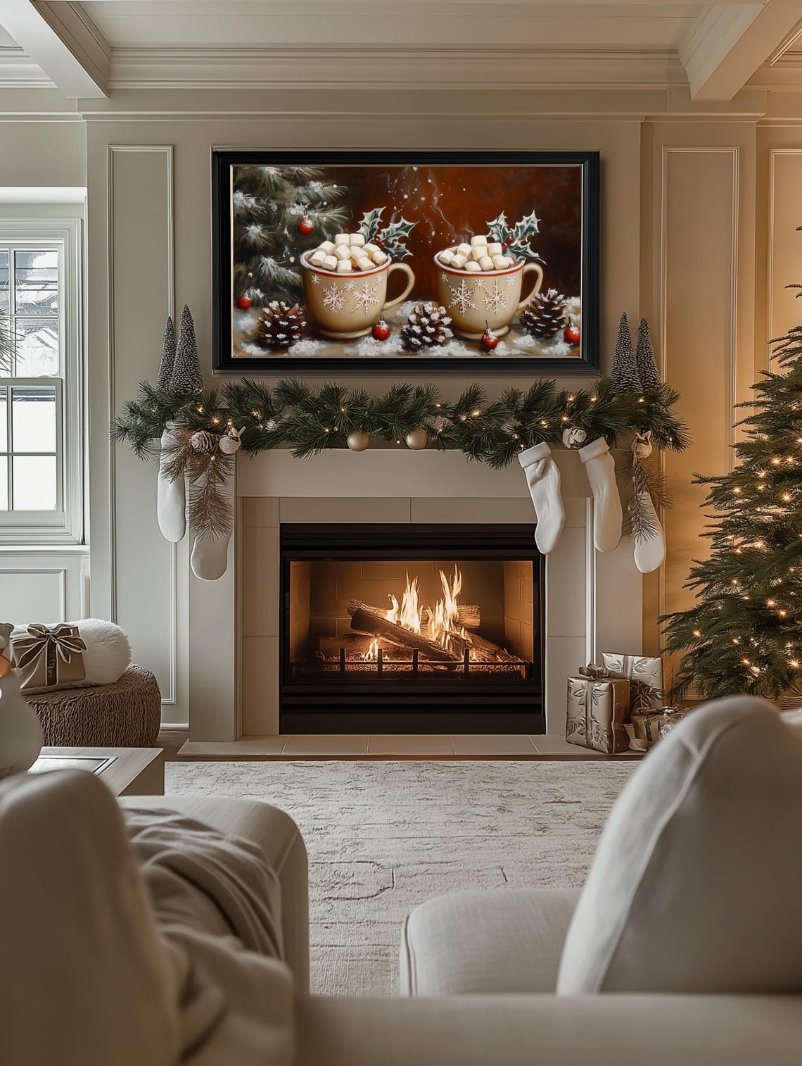 Christmas Frame Tv Art, Hot Chocolate & Cookies Christmas Frame Tv Art ...