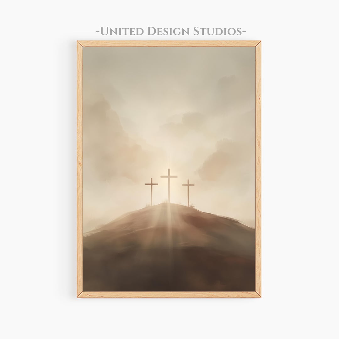 Easter Resurrection Modern Christian Art, He is Risen Religious Wall ...