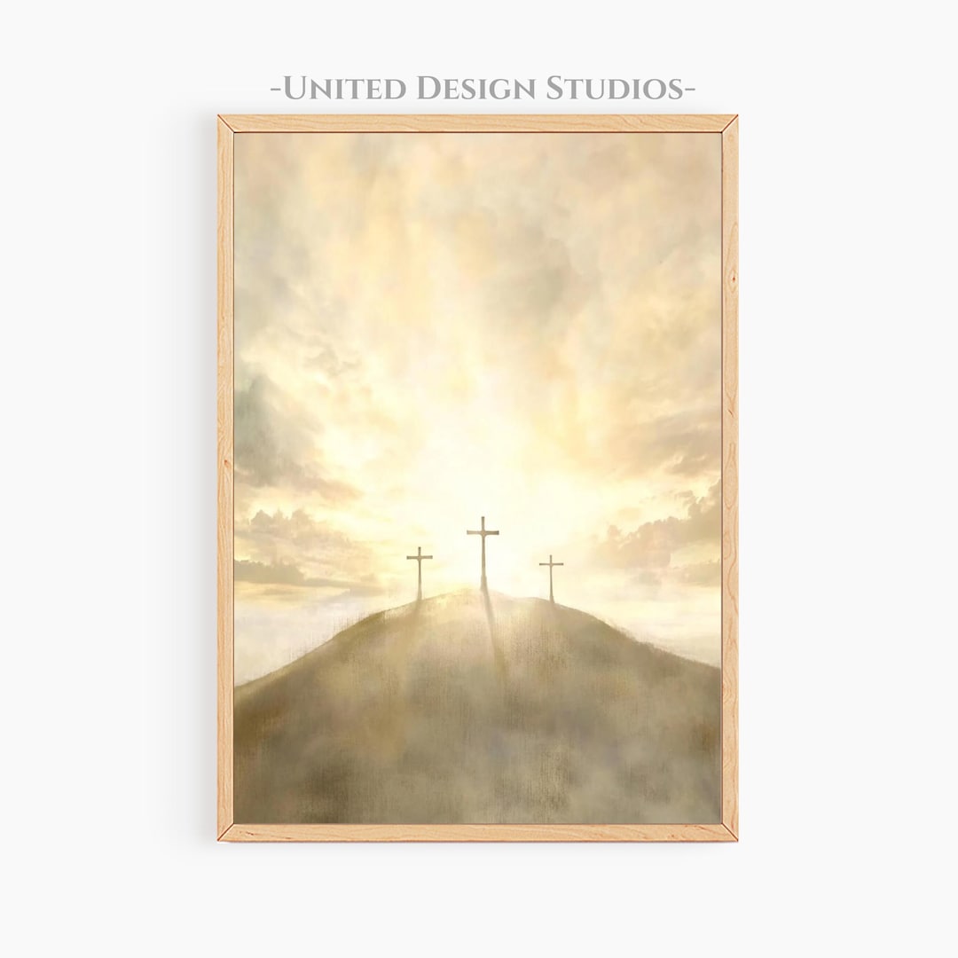 Christian Easter Wall Art Printable, Neutral Religious Faith Decor ...