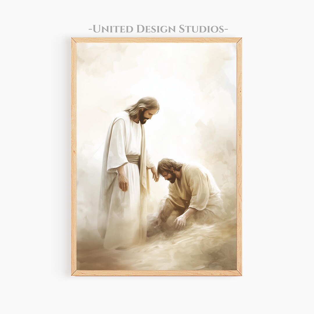 Jesus Heals Printable Art, Jesus Wall Art, Digital LDS Art, Bible ...