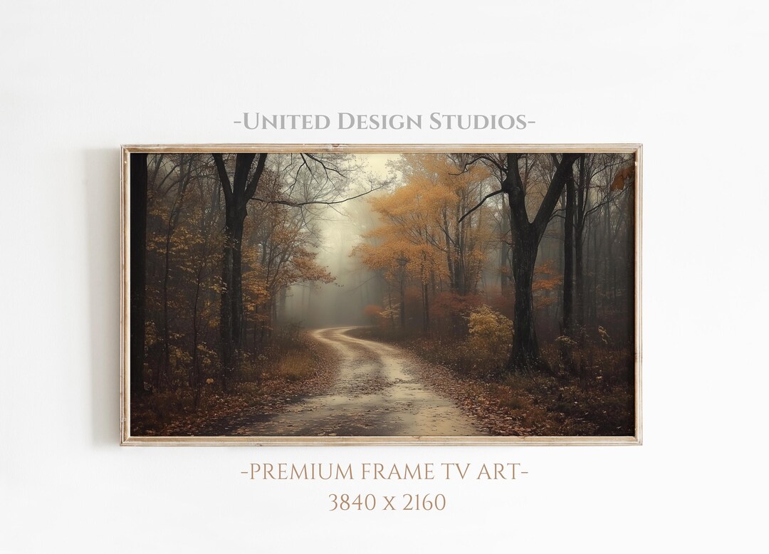 Moody Fall Forest Path Frame TV Art: Rustic Woodland (digital Download ...