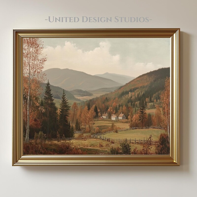 Printable Autumn Mountain - Etsy