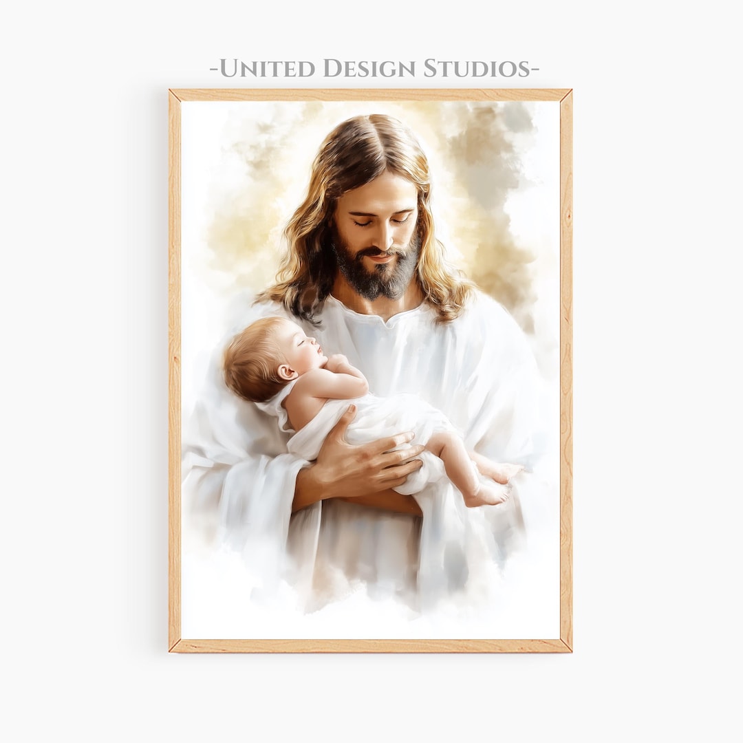 Jesus Nursery Printable Wall Art, Christian Religious Nursery Decor ...