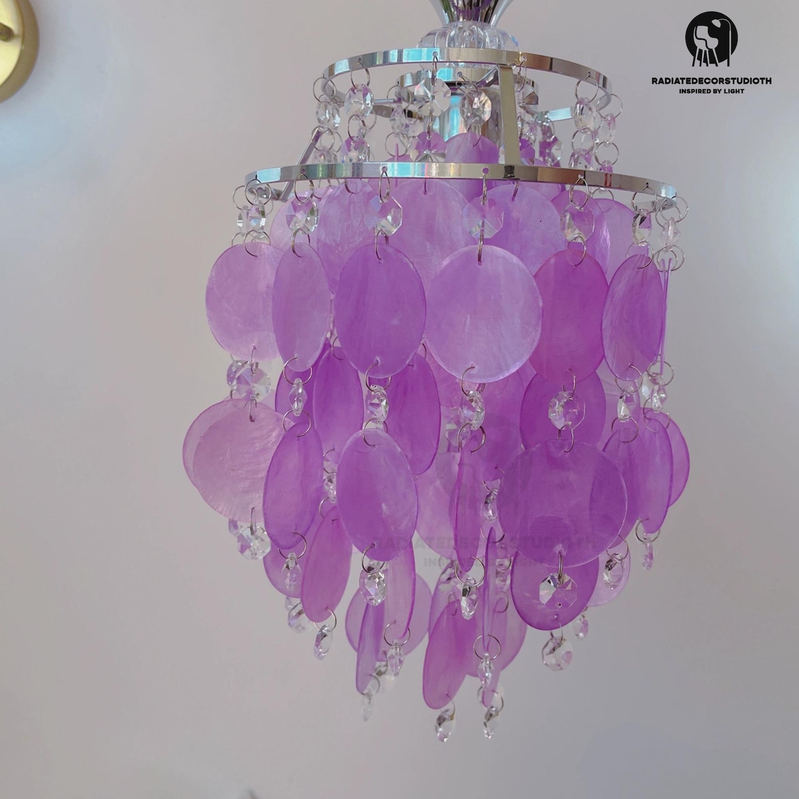 Natural Shell Ceiling Light,shell Light,elegant Wall Lamp,handmade ...