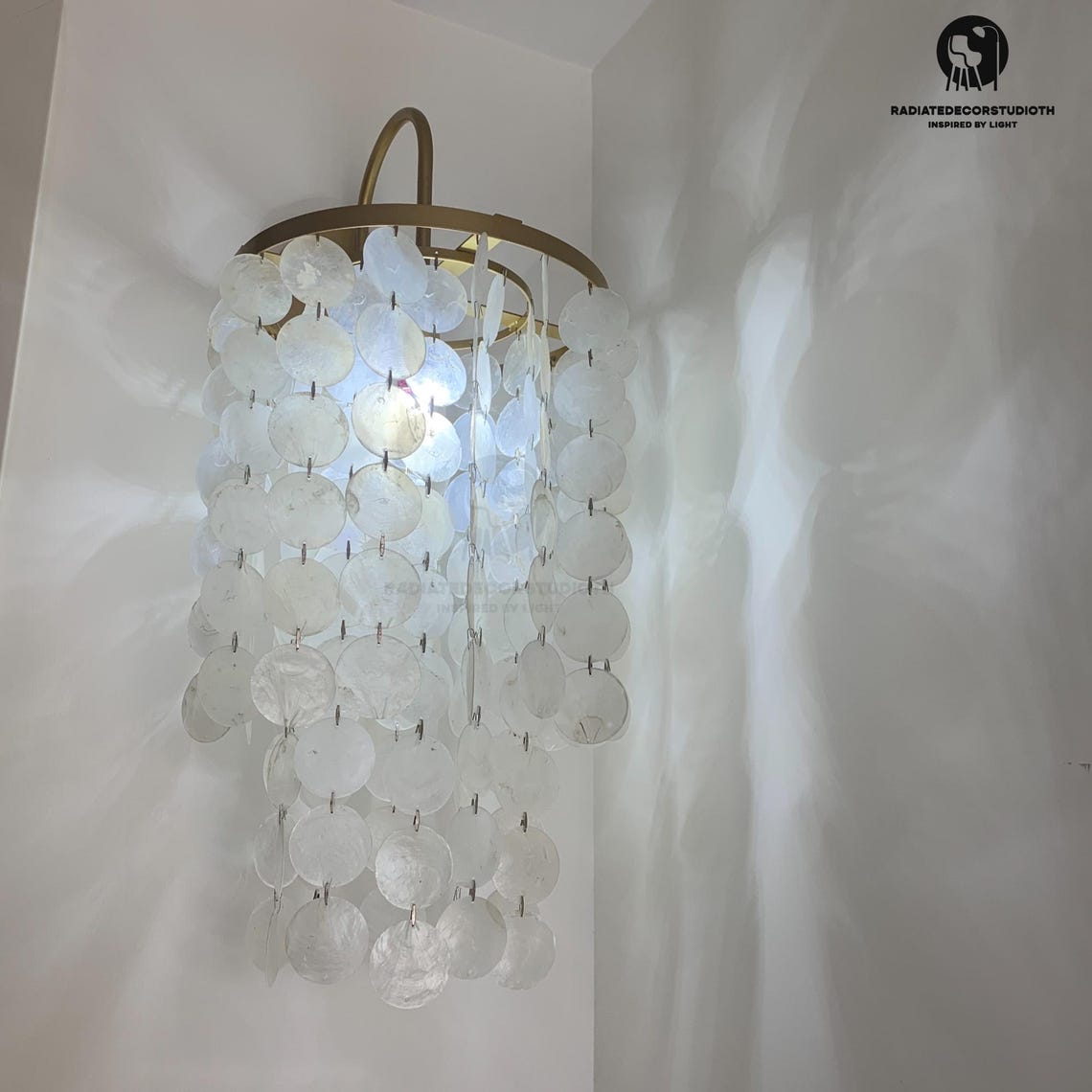 Wall Sconce Light,fixture Raw Brass Wall Lamp,bedroom Lights,seashell ...