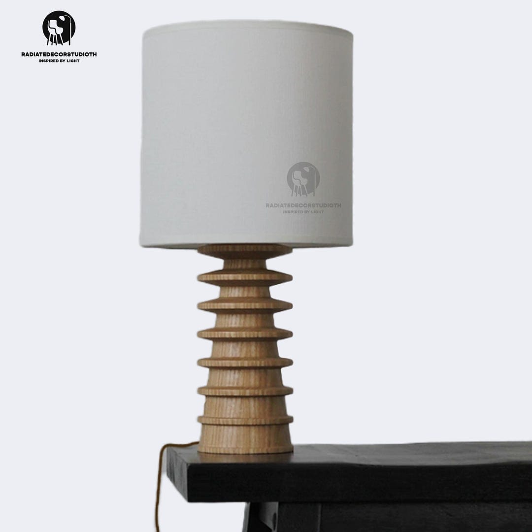 Bedside Lamp,wooden Lamp,wood Base Lamp,table Lamp Distortion,wood ...