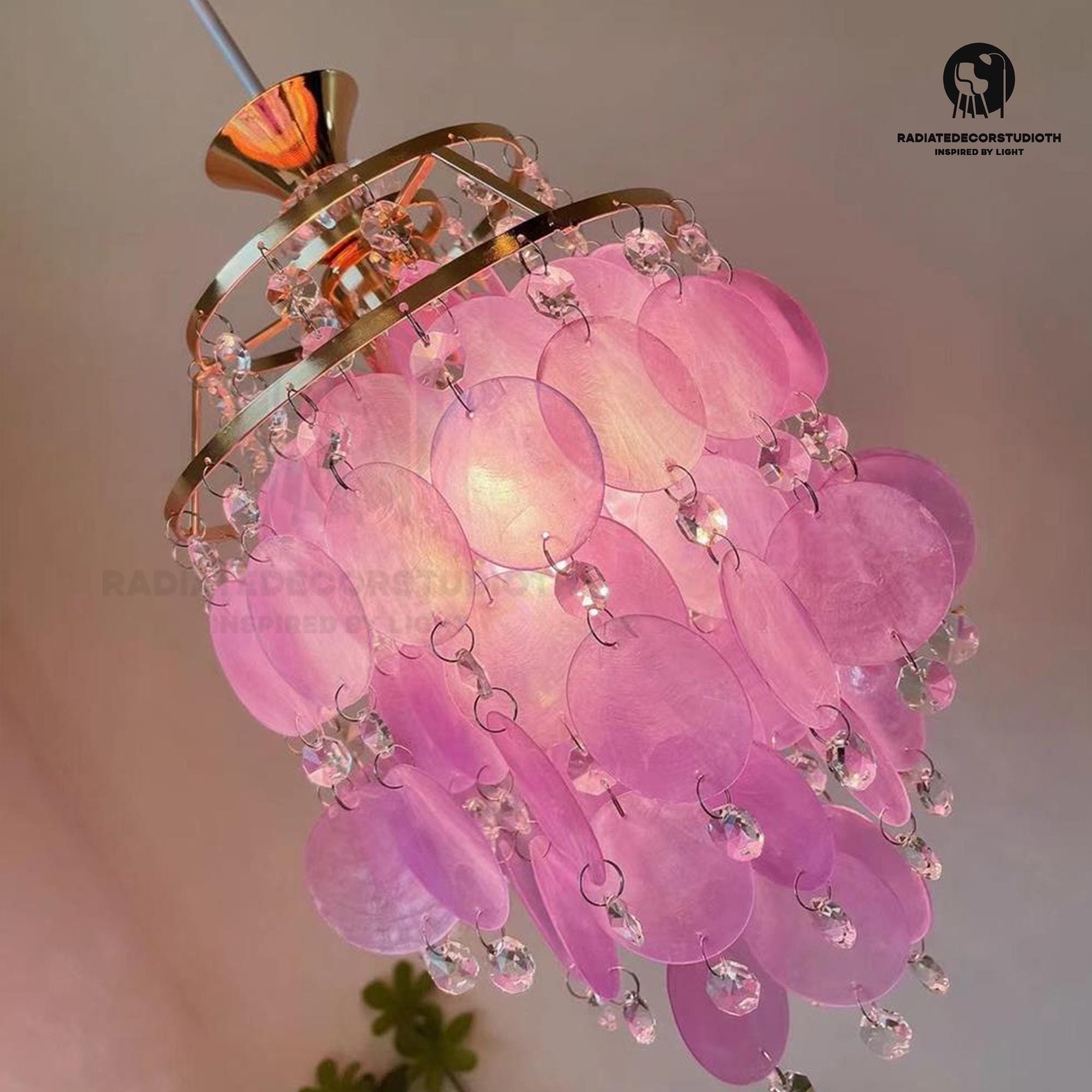 Natural Shell Ceiling Light,shell Light,elegant Wall Lamp,handmade ...