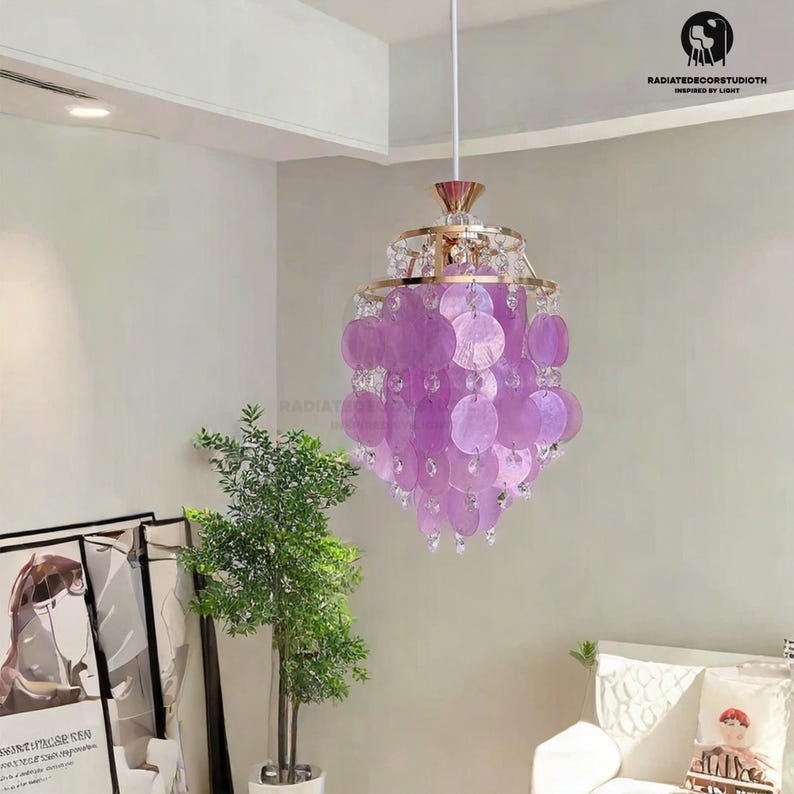 Natural Shell Ceiling Light,shell Light,elegant Wall Lamp,handmade ...