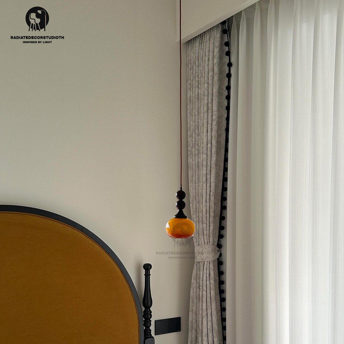 Hand Made Wall Sconce,wall Light Solid Brass Orange Ball Wall Scones ...