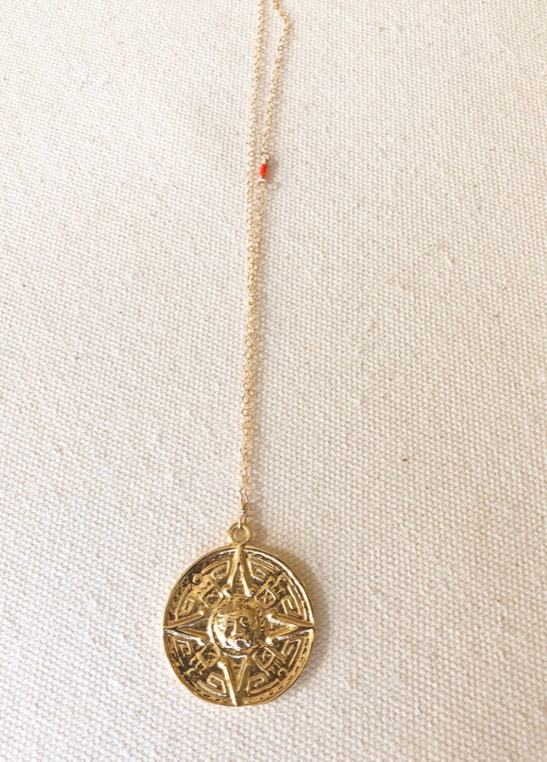 Aztec Coin Necklace Gold - Etsy