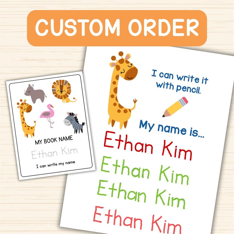 Editable Name Tracing Sheet-handwriting Practice| Custom PDF for Kids ...