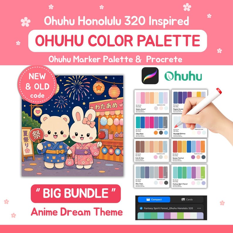 Ohuhu Color Palette 320 Markers for Procreate and Marker Artists | New ...