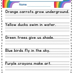 Sentences Writing Practice Worksheets, Write the Sentences Activity ...