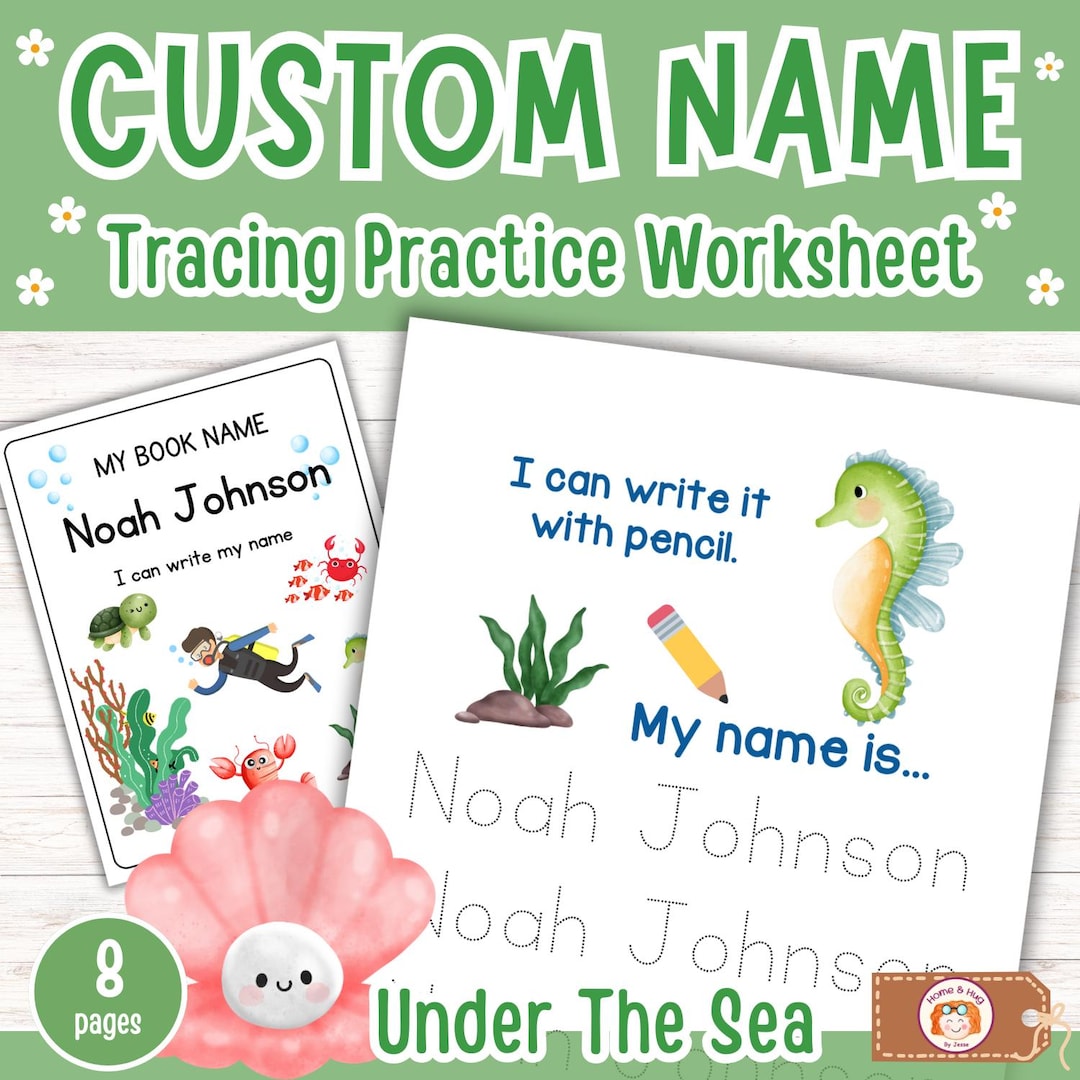 Editable Name Tracing Sheet-handwriting Practice| Custom PDF for Kids ...