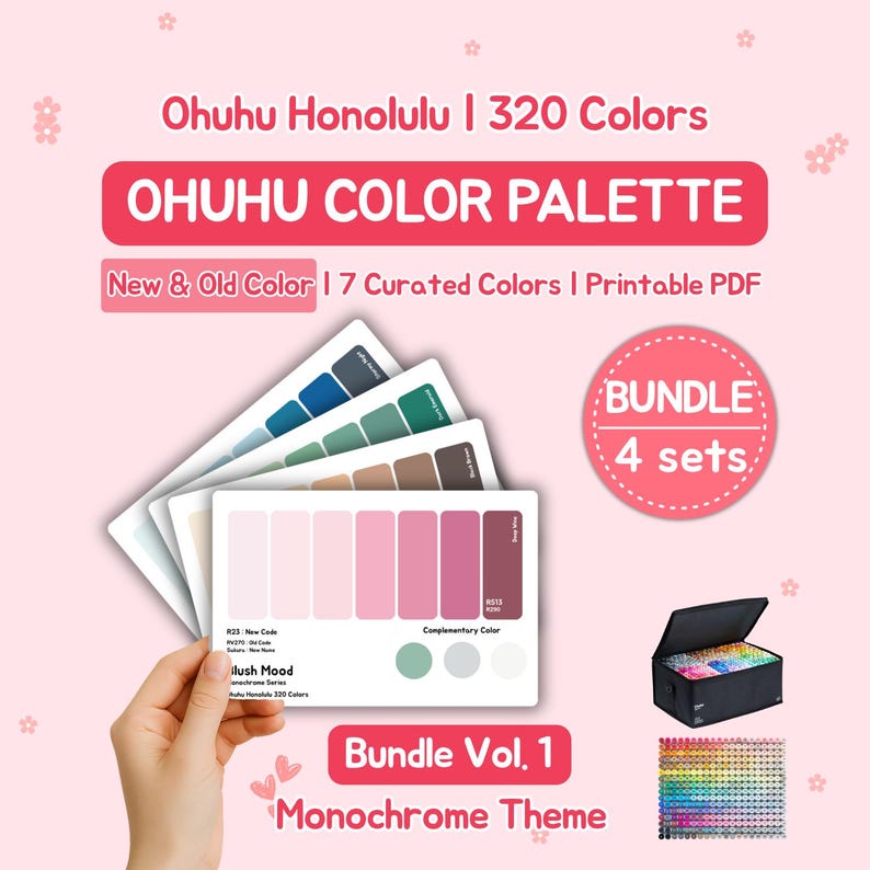 Ohuhu Color Palette for 320 Markers | New & Old Code | Marker Color ...