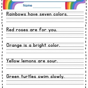 Sentences Writing Practice Worksheets, Write the Sentences Activity ...