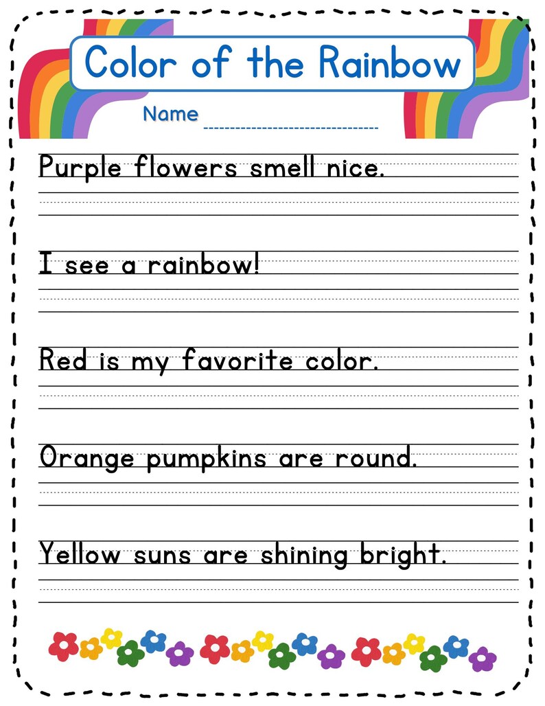 Sentences Writing Practice Worksheets, Write the Sentences Activity ...
