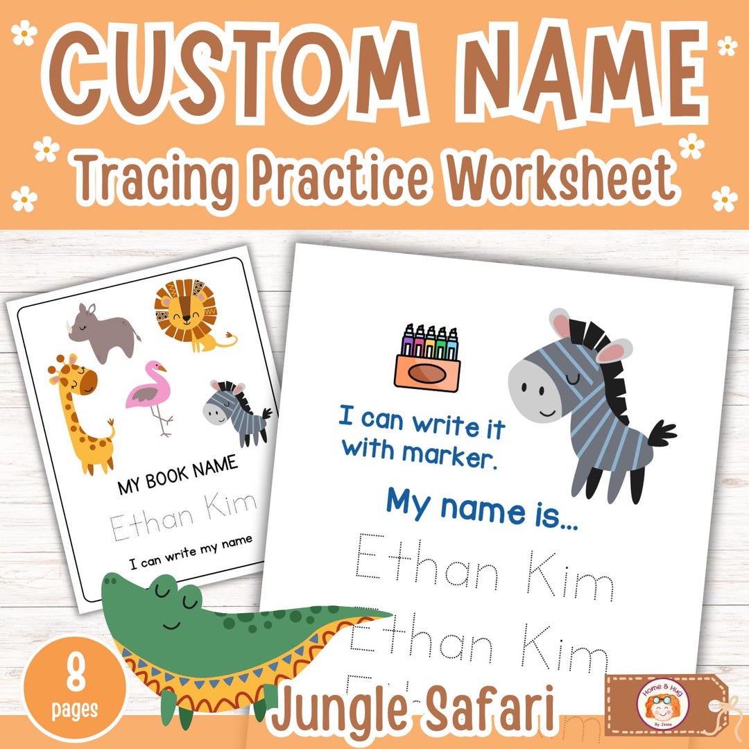 Editable Name Tracing Sheet-handwriting Practice| Custom PDF for Kids ...