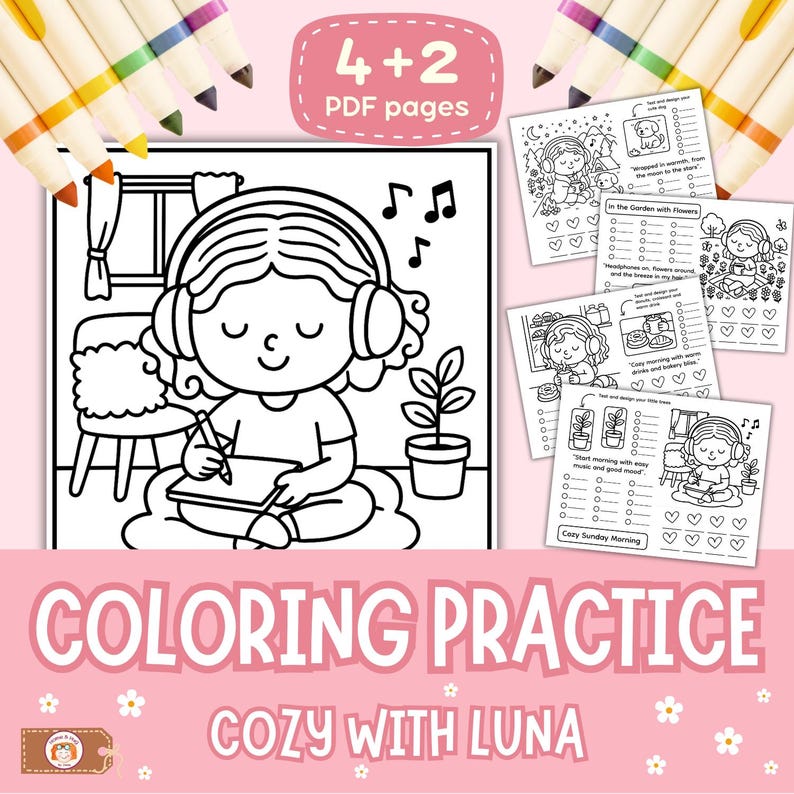 Coloring Practice Worksheets (PDF)– Cute Pages to Practice Blending ...