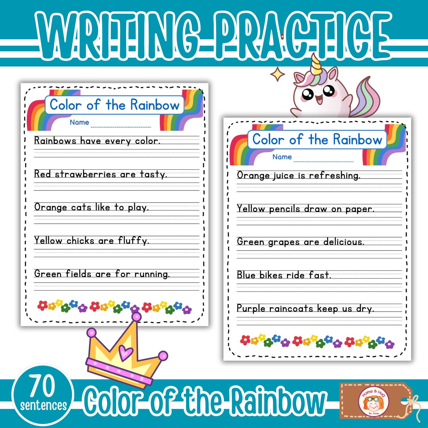 Sentences Writing Practice Worksheets, Write the Sentences Activity ...