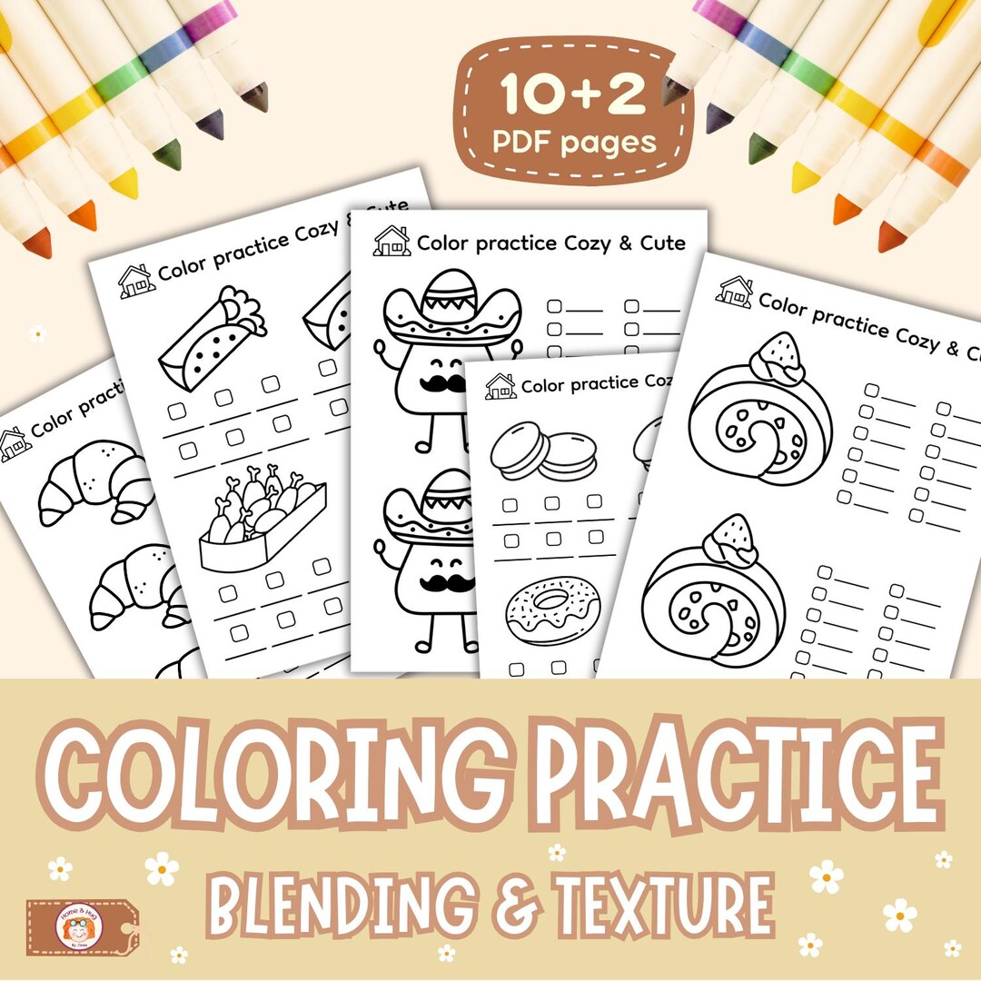 Coloring Practice Worksheets (PDF) – Cute Pages to Practice Blending ...
