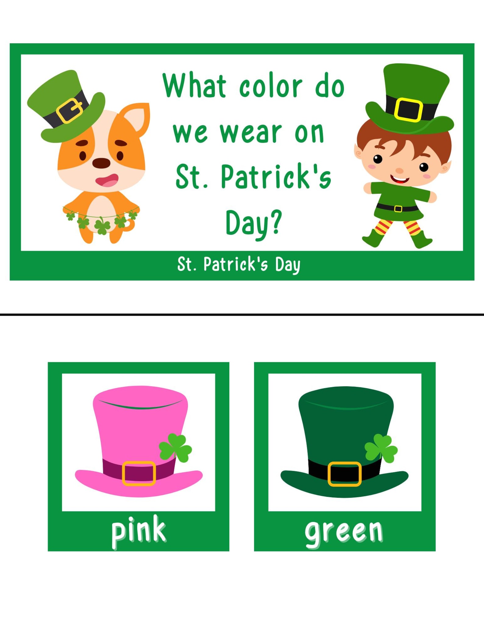 Question of the Day for Preschool March, Kindergarten Sight Words, Yes ...
