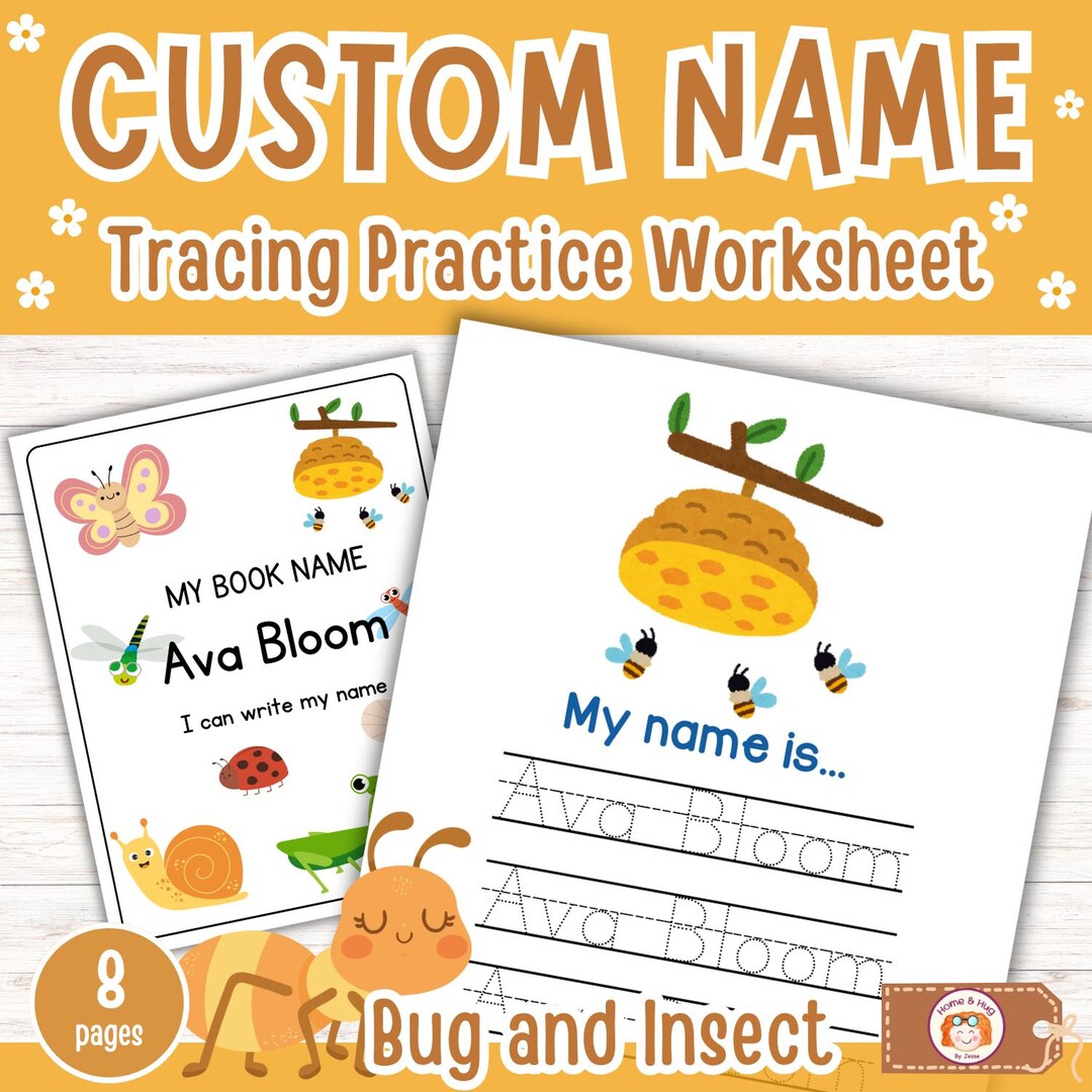Editable Name Tracing Sheet-handwriting Practice| Custom PDF for Kids ...