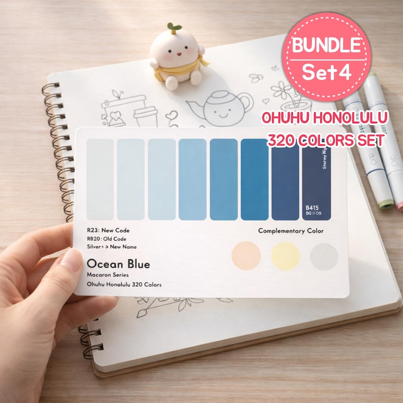 Ohuhu Color Palette for 320 Markers | New & Old Code | Marker Color ...