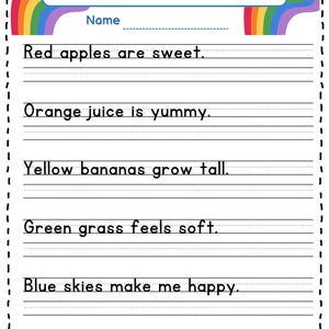 Sentences Writing Practice Worksheets, Write the Sentences Activity ...
